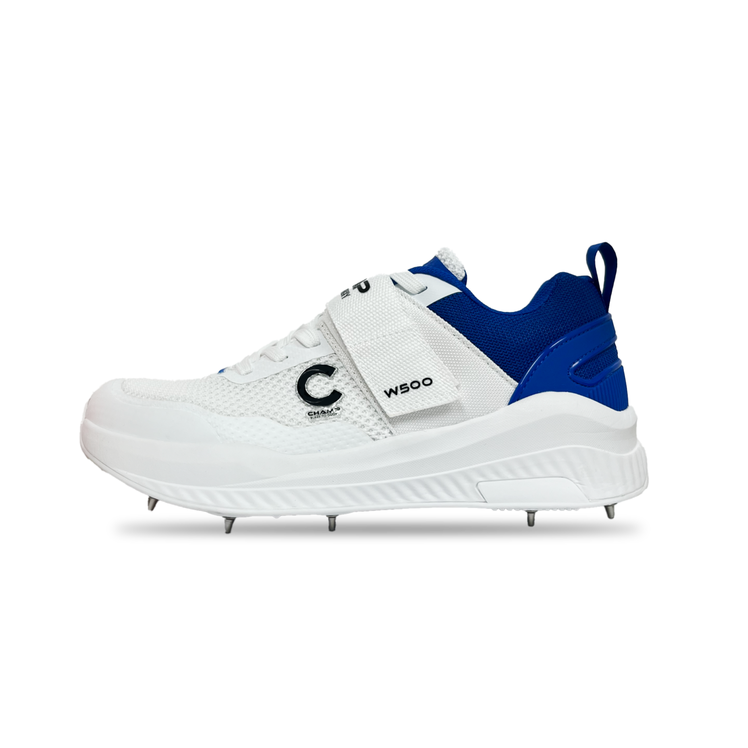 Champ W500 Bowling Spikes – White and Blue – Champ Sports SA