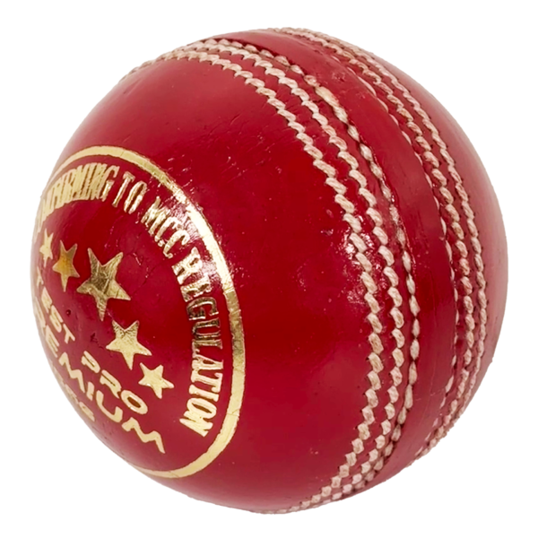 Champ 156g Test Pro Premium Cricket Ball – Red – Champ Sports SA