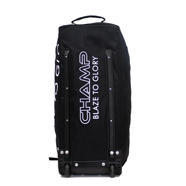 Champ Elite Junior Duffle Wheelie – Black and White – Champ Sports SA